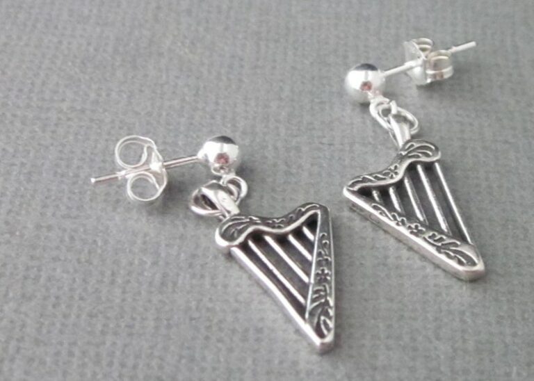 Sterling Silver Harp Earrings – Learning the Harp