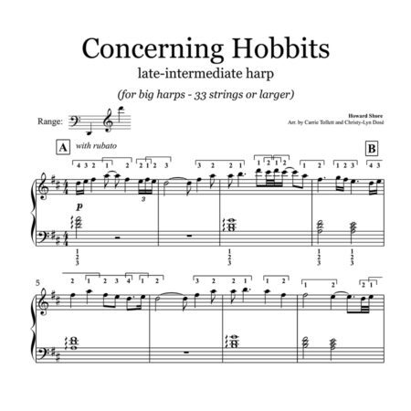 Concerning Hobbits (Late-Intermediate) Sheet Music – Learning the Harp