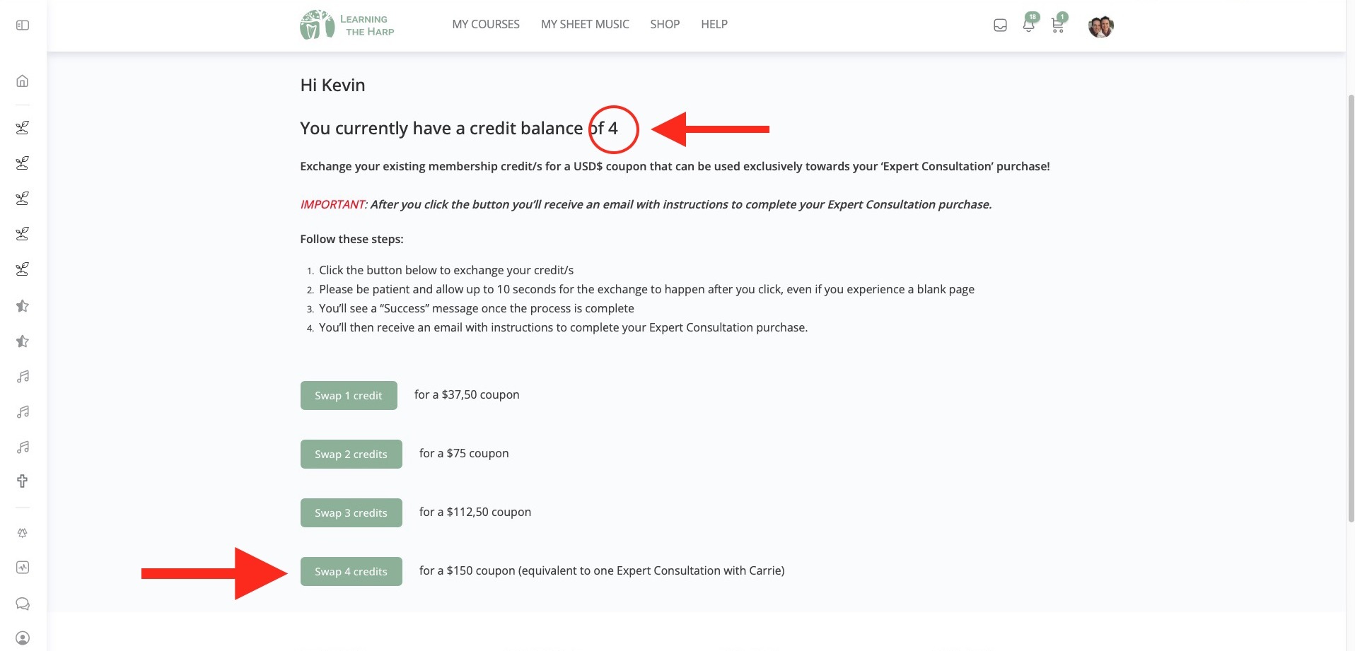 How to purchase an Expert Consultation with your credits – Learning the ...